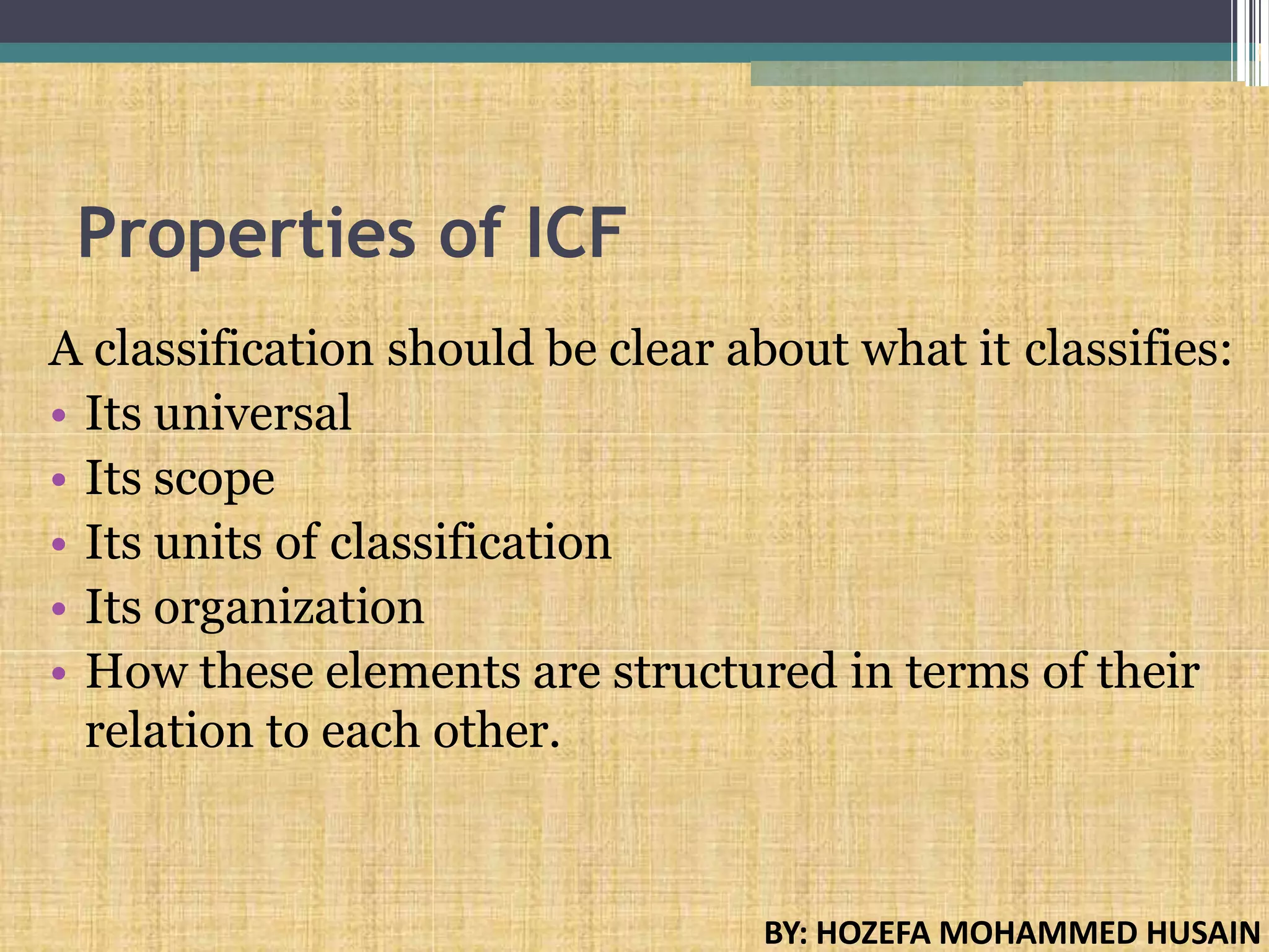 ICF- International Classification of Functioning, Disability and Health ...