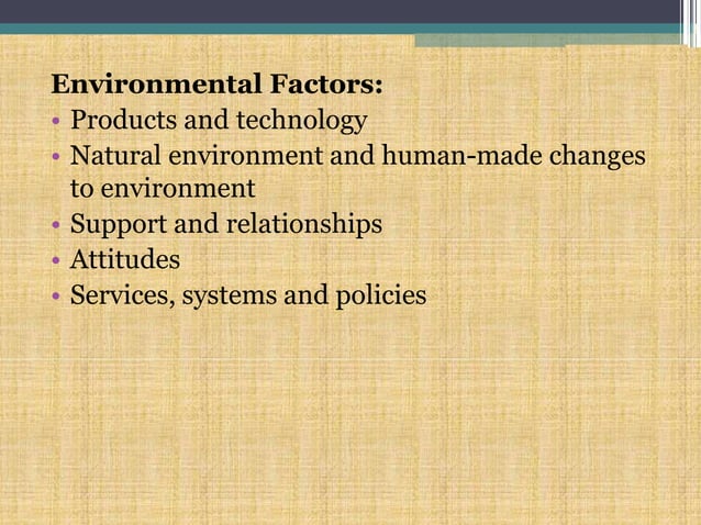 Icf International Classification Of Functioning Disability And Health Pptx