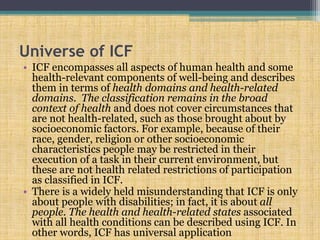 International classification of functioning, disability and health. | PPTX