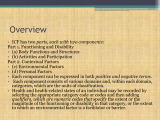 International classification of functioning, disability and health. | PPTX