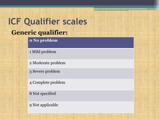 International classification of functioning, disability and health. | PPTX