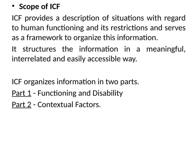 ICF | PDF | Medical Health