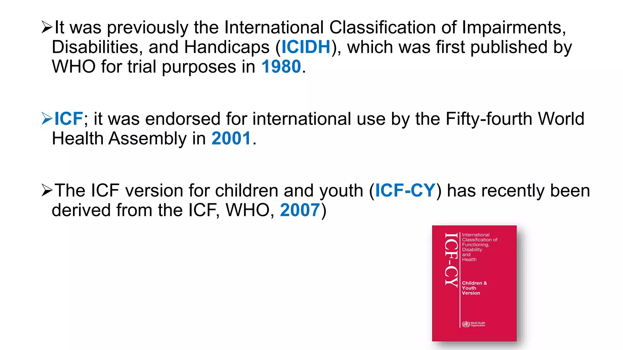 ICF-CY and early childhood development | PDF