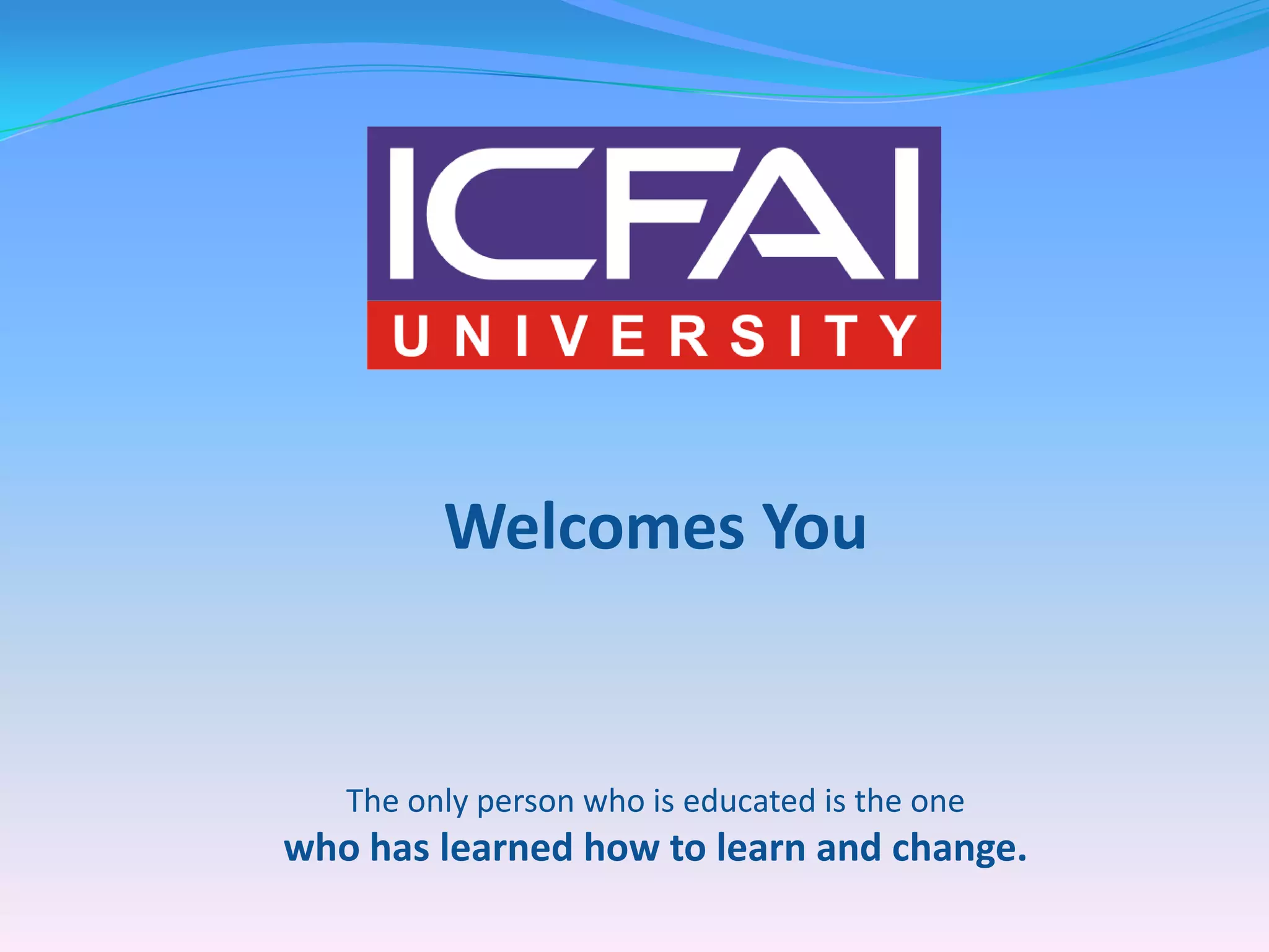 ICFAI University - MBA Program | PPTX