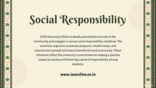 Exploring the ICFAI University Sikkim.pdf | Undergraduate Education ...