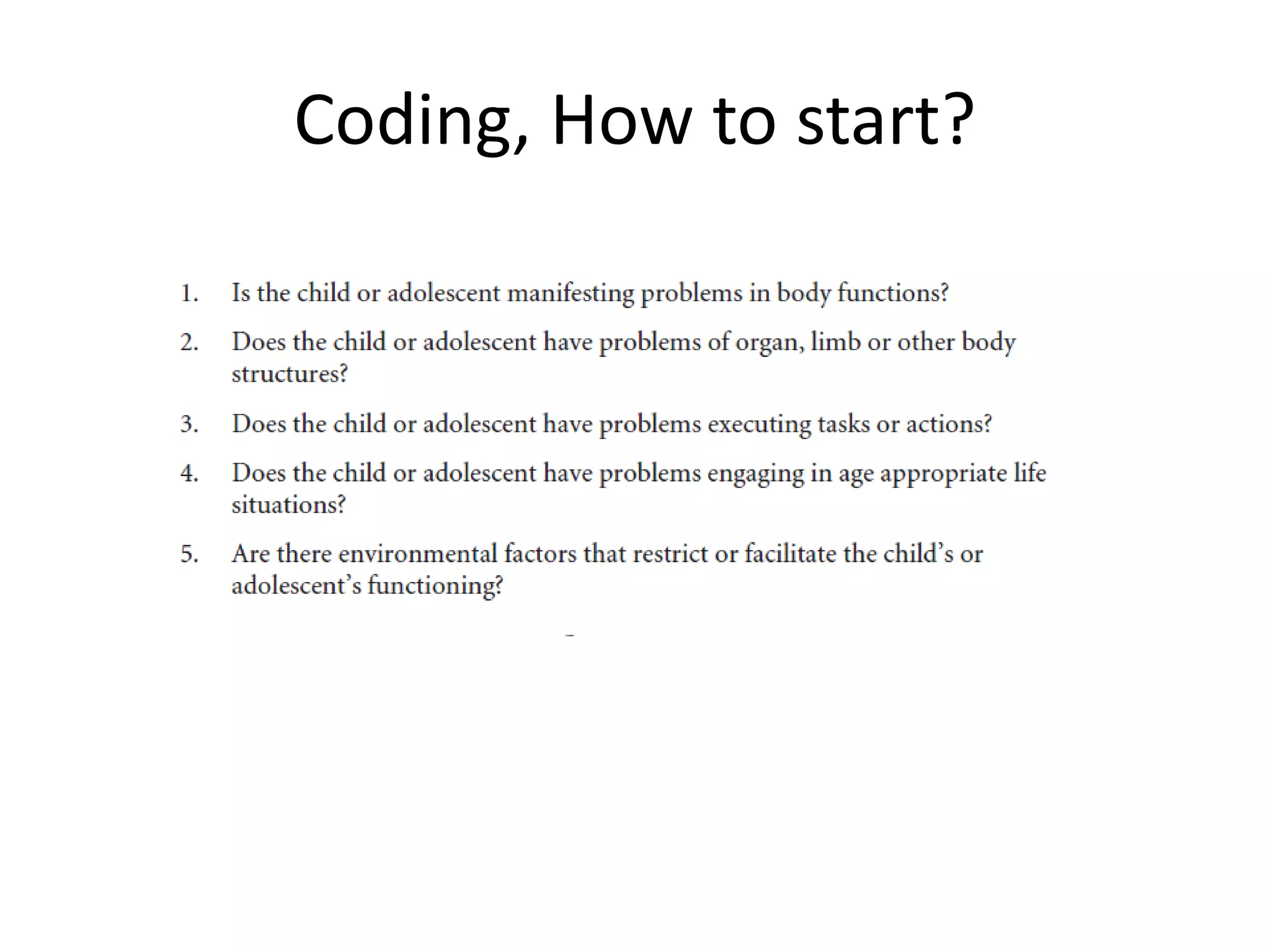 Icf coding guidlines | PPT