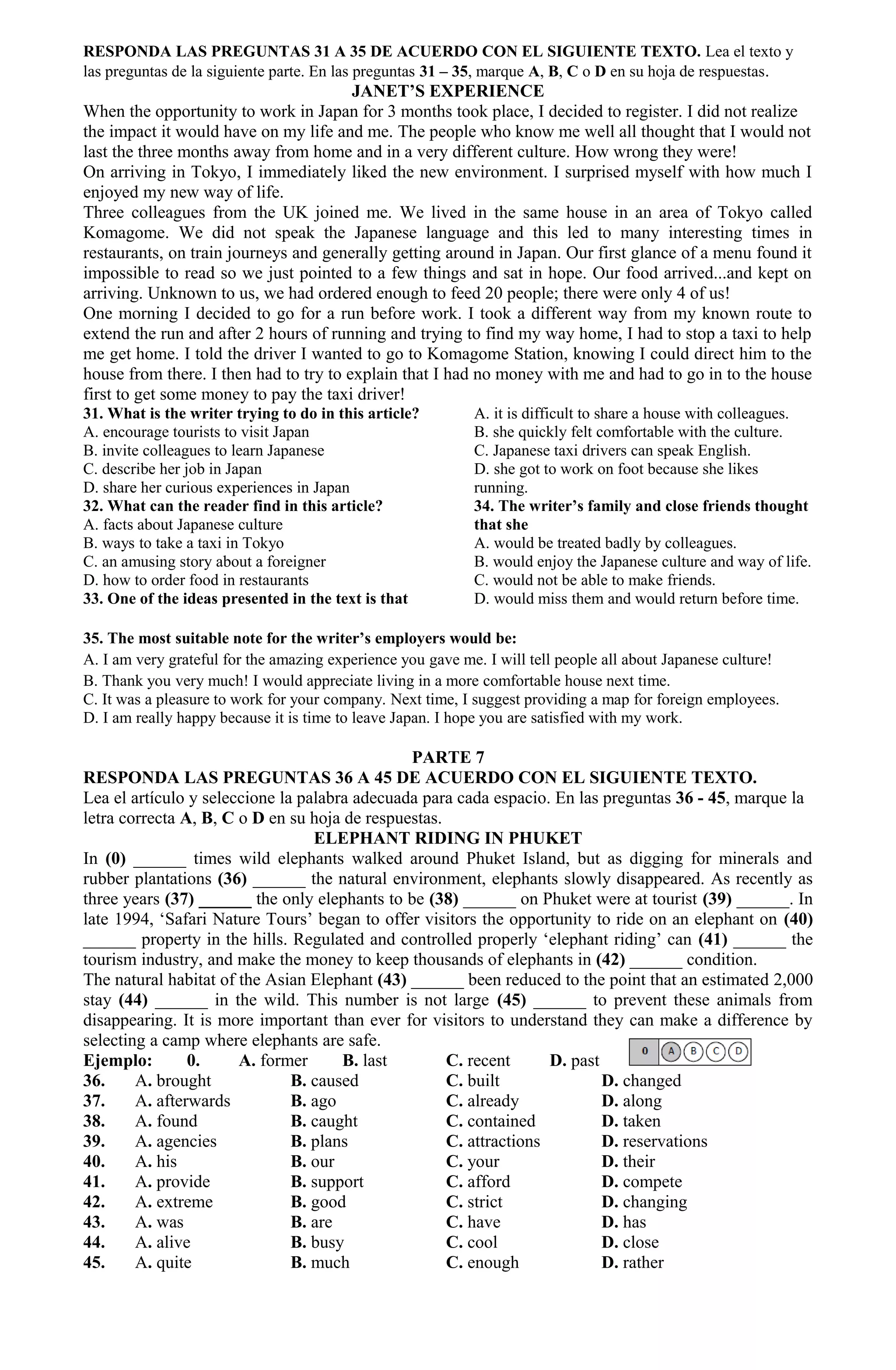 Prueba icfes inglés 2012 | DOC