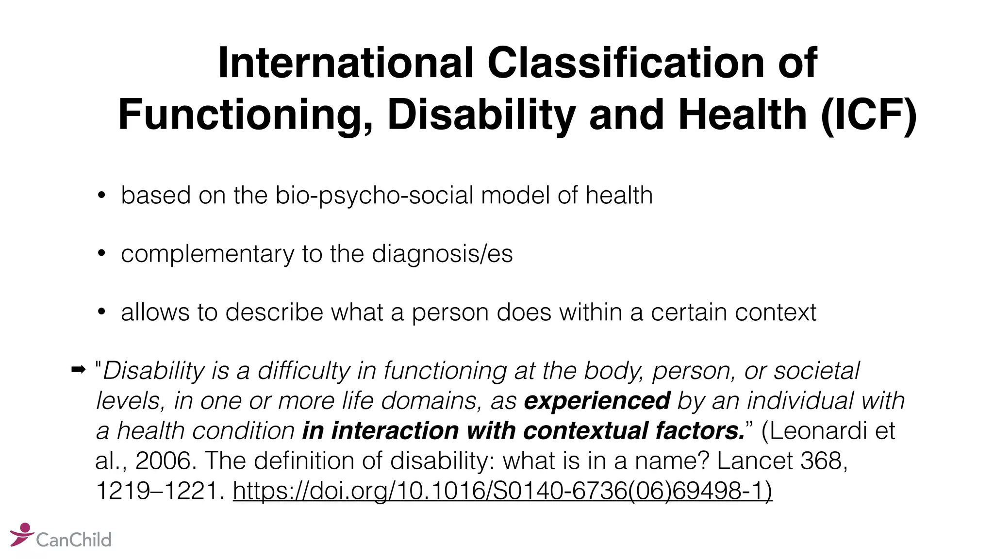 The ICF and Therapy Goals | PDF