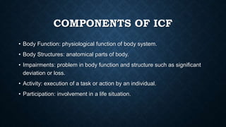 Icf (international classification of functioning disability and health ...