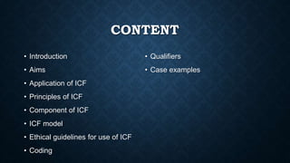 Icf (international classification of functioning disability and health ...