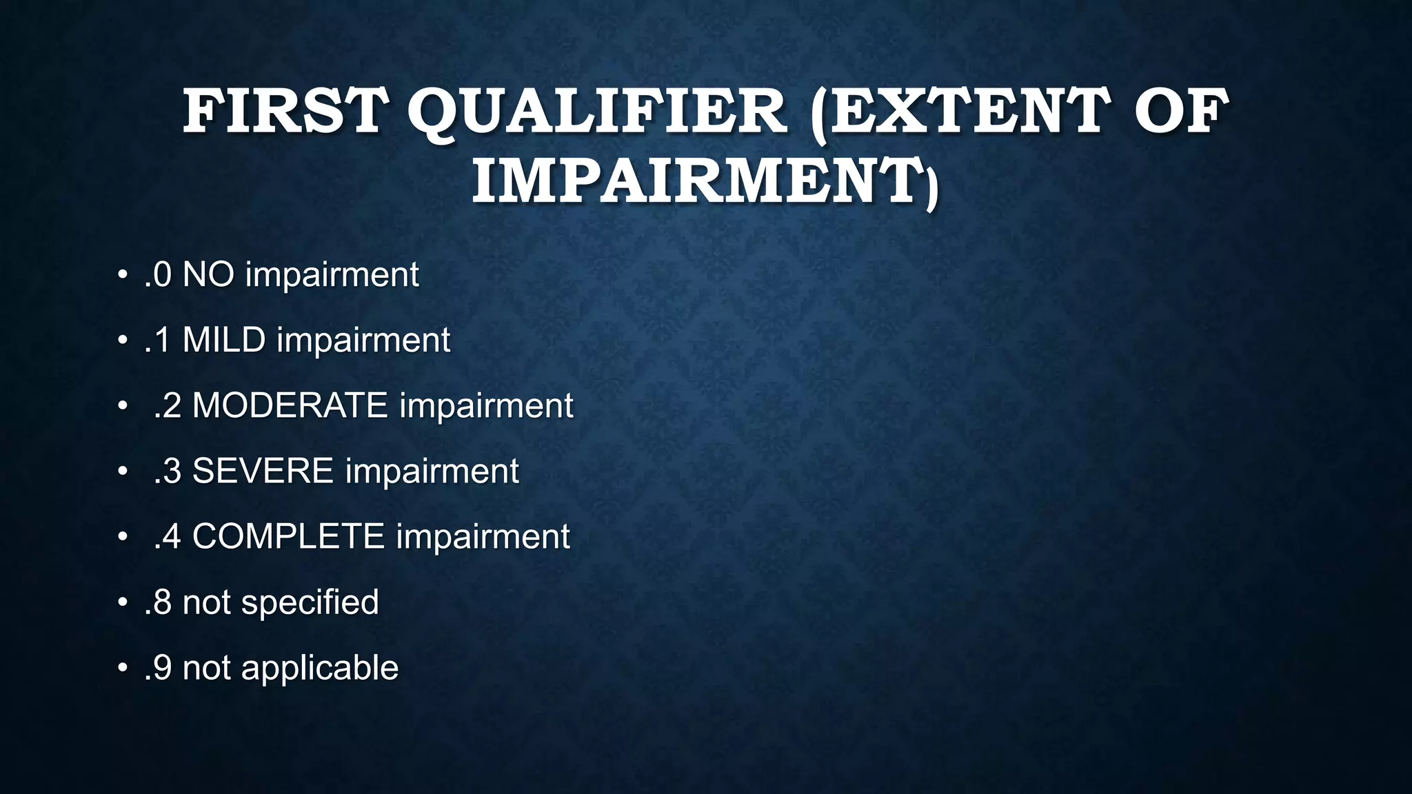 ICF (International Classification of Functioning Disability and Health ...