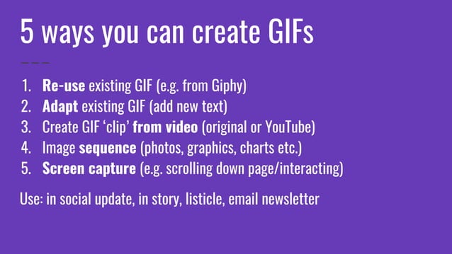 Visual journalism: gifs, emoji, memes and other techniques | PPT