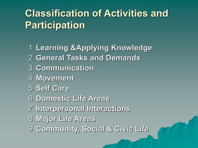 ICF model.ppt | Physical Therapy | Wellness