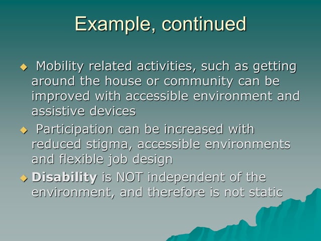 ICF model.ppt | Physical Therapy | Wellness