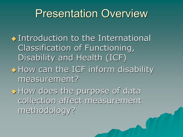 ICF model.ppt | Physical Therapy | Wellness