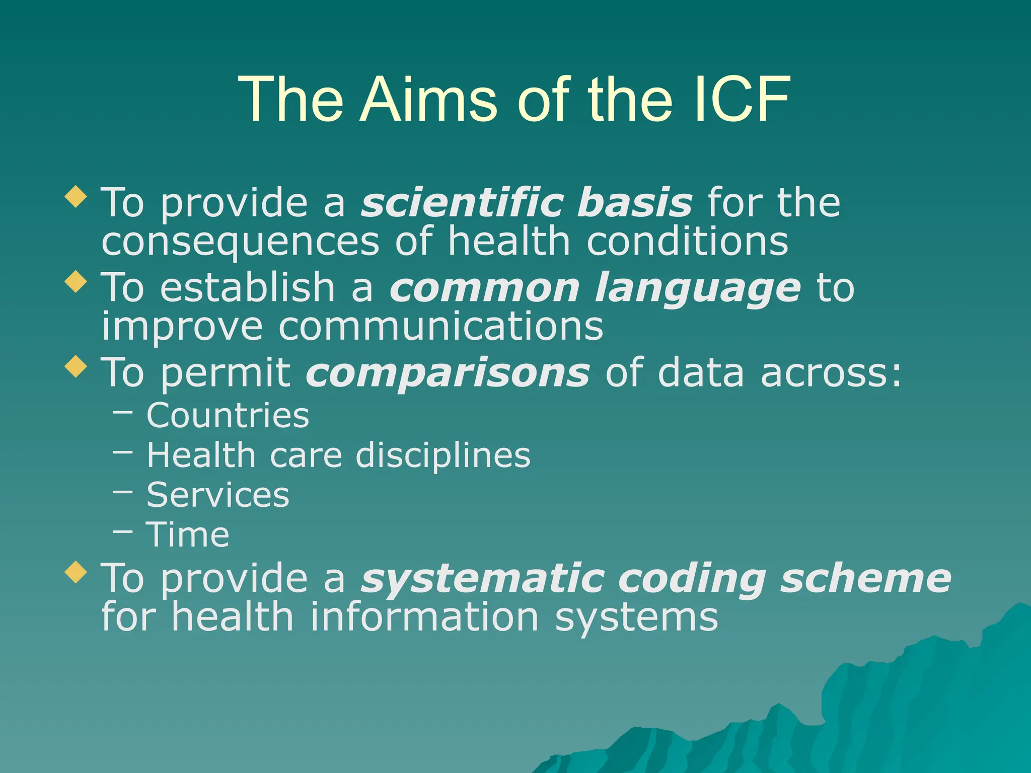 ICF model of disability physiotherapy.ppt