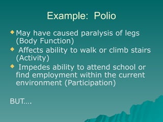 ICF model of disability physiotherapy.ppt