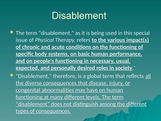 ICF model of disability physiotherapy.ppt