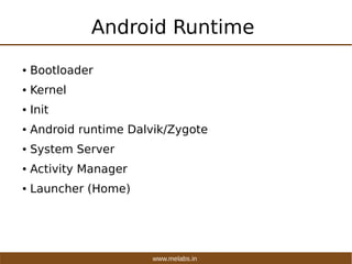 A deep dive into Android OpenSource Project(AOSP) | PPT
