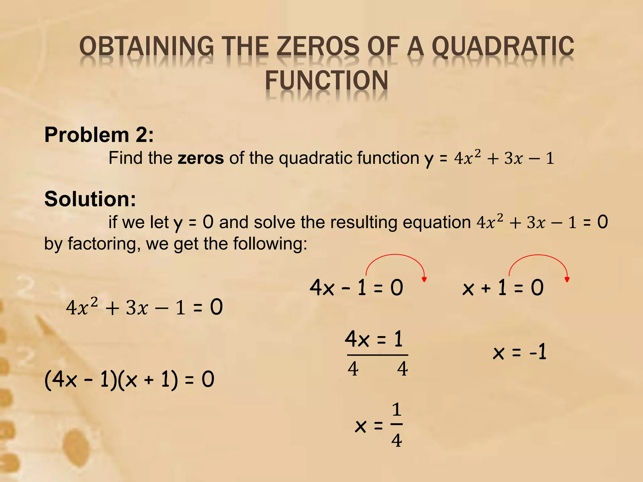 Quadratic function | PPTX