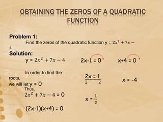 Quadratic function | PPTX
