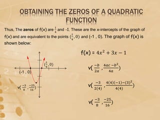 Quadratic function | PPTX