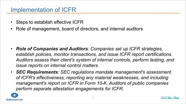 Internal Control over Financial Reporting.pptx | Financial Regulation ...
