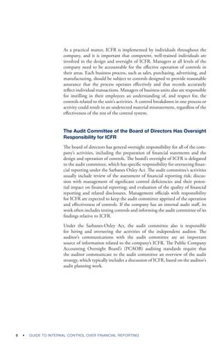 Icfr guide to internal control over financial reporting good | PDF