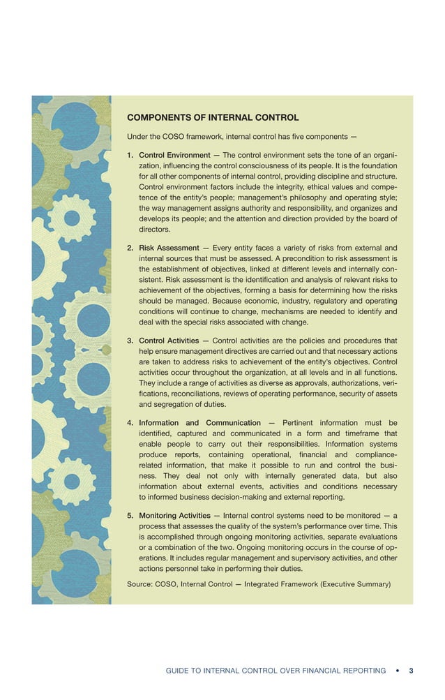 Icfr guide to internal control over financial reporting good | PDF