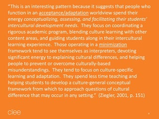 Intercultural Learning from the Inside Out: Supporting Faculty, Staff ...