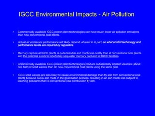 Integrated Coal Gasification Combined Cycle (IGCC) | PPT