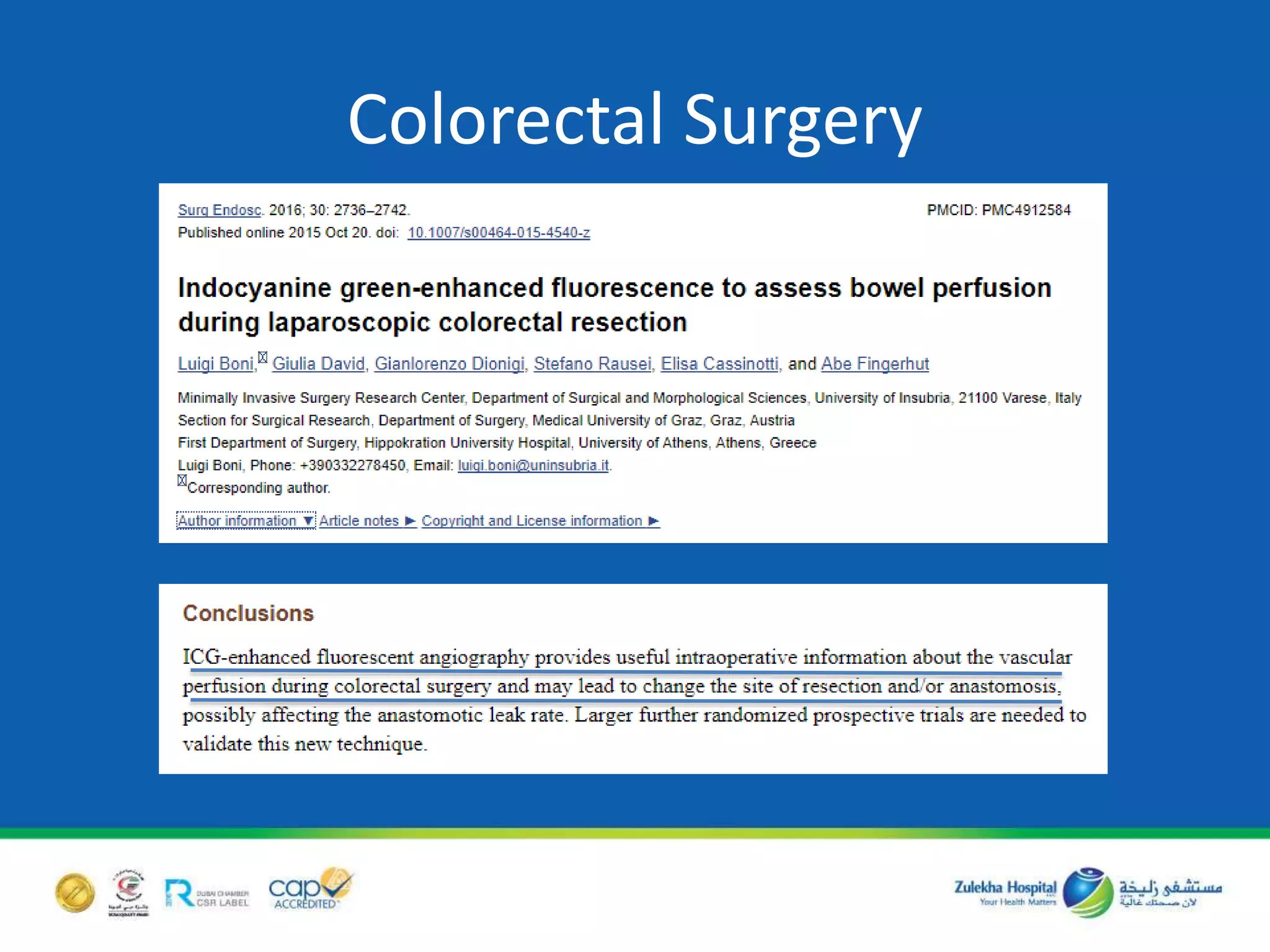 ICG Florence in general and onco surgery | PPTX