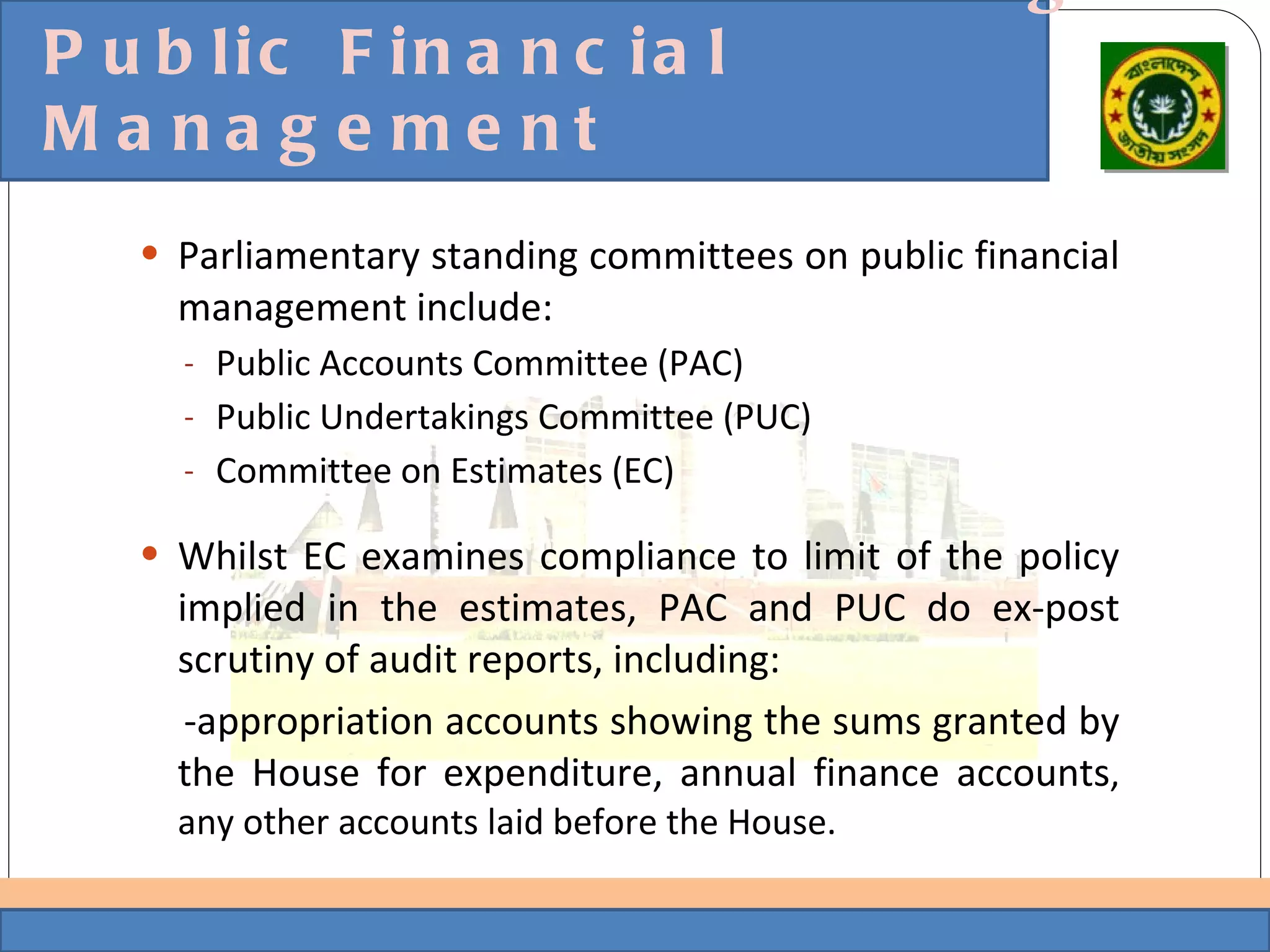 Enhancing Accountability in Public Finance through Performance in ...