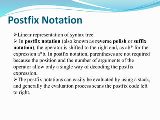 Intermediate code generator | PPTX | Programming Languages | Computing