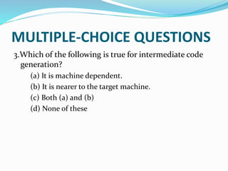 Intermediate code generator | PPTX