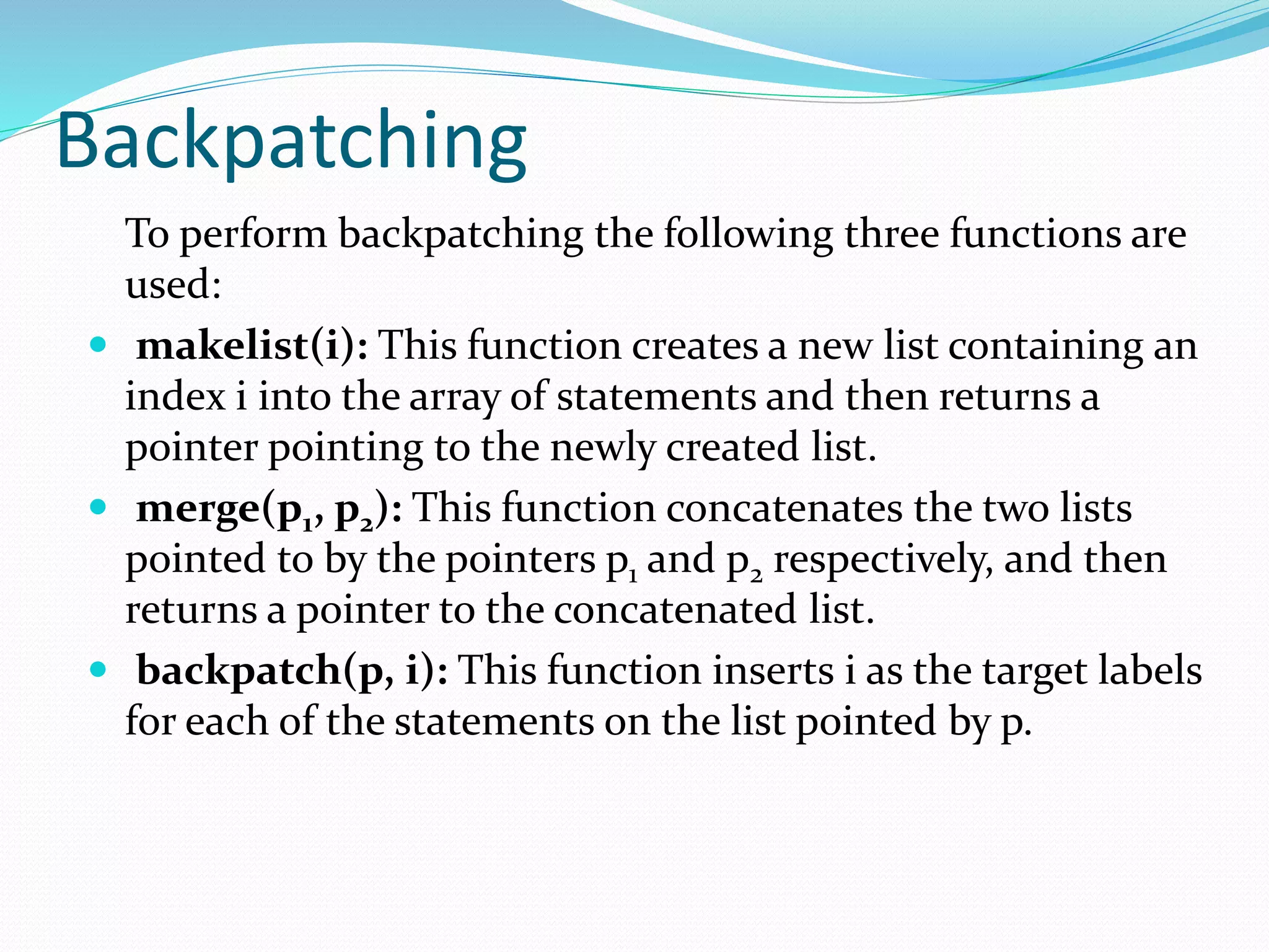 Syntax-Directed Translation into Three Address Code | PPTX