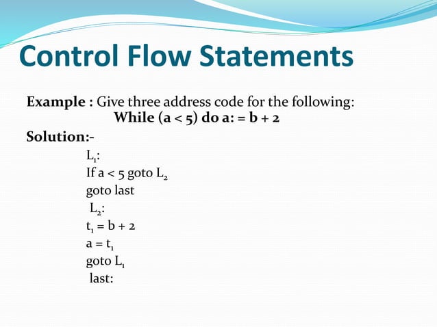 Syntax-Directed Translation into Three Address Code | PPTX | Programming Languages | Computing