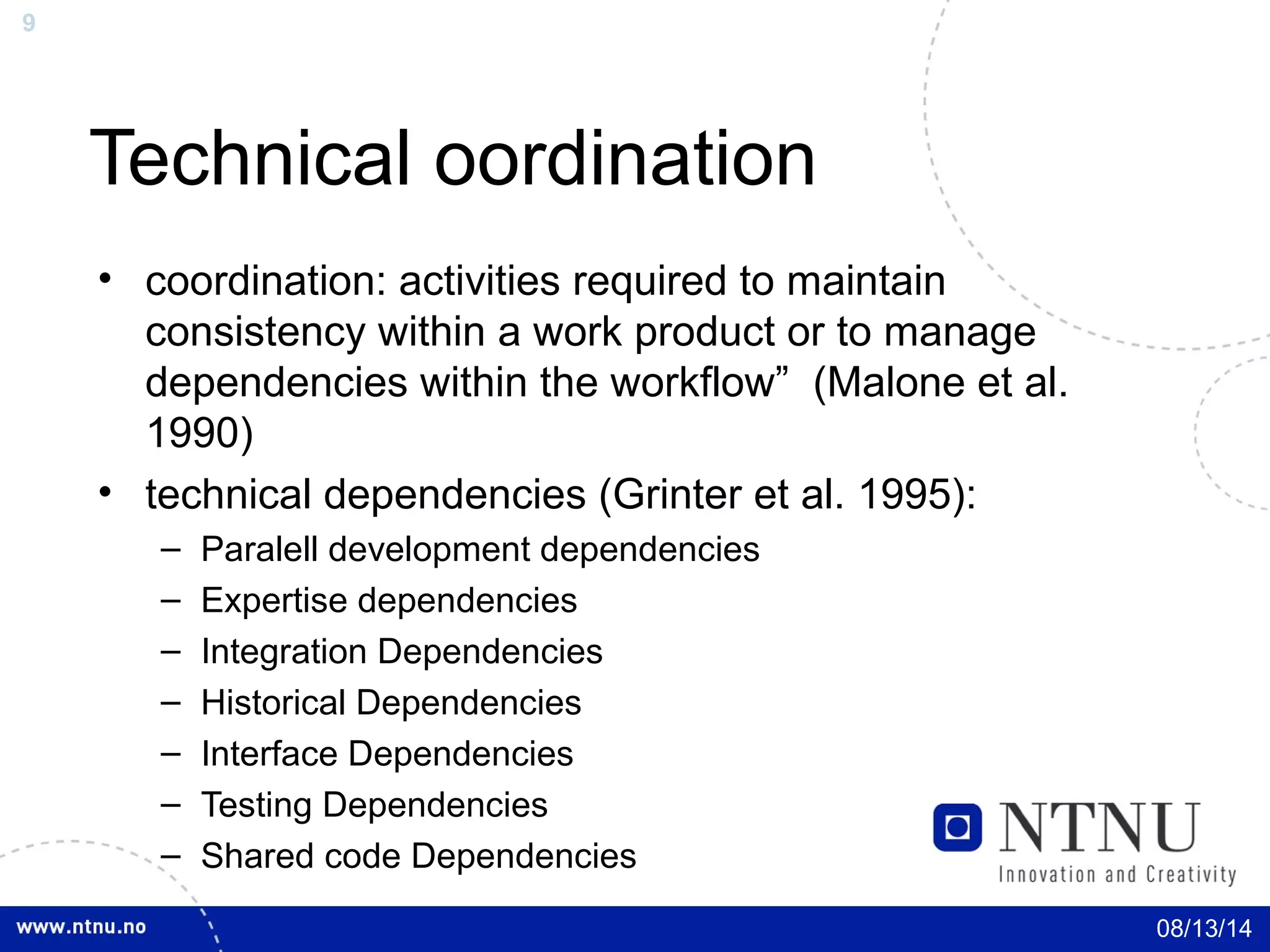 Coordination of software development teams across organizational ...