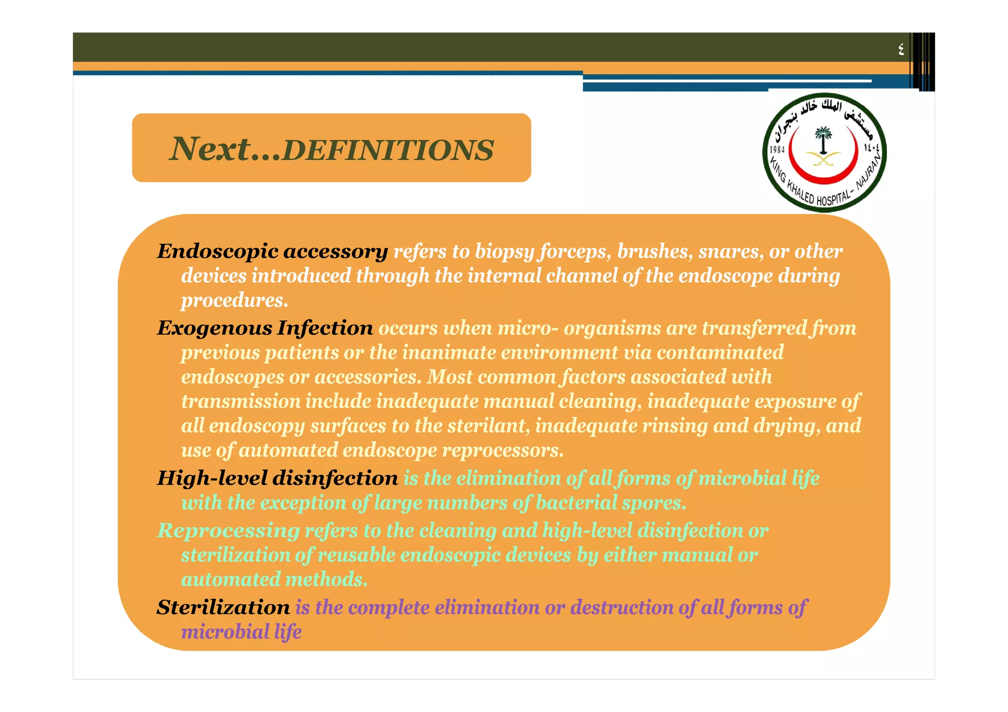 Infection Control Guidelines for Endoscopy Unit [compatibility mode] | PDF