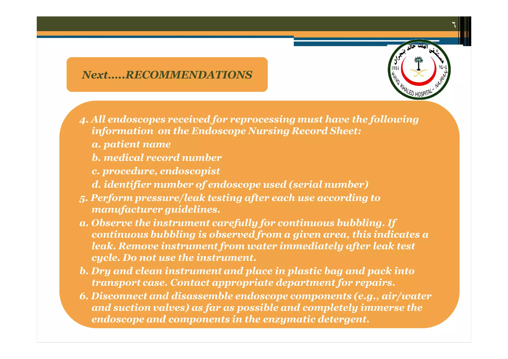 Infection Control Guidelines for Endoscopy Unit [compatibility mode] | PDF