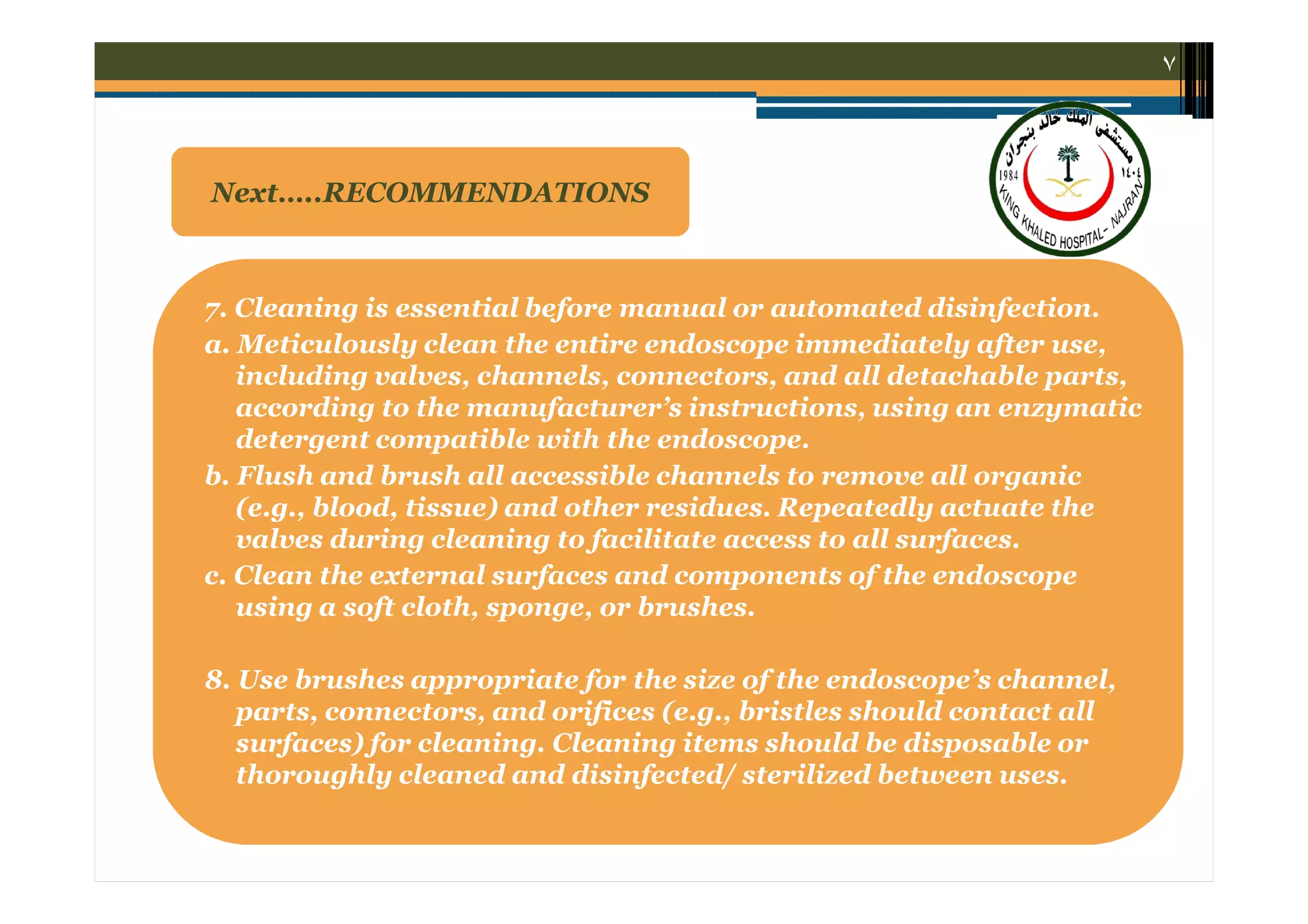 Infection Control Guidelines for Endoscopy Unit [compatibility mode] | PDF