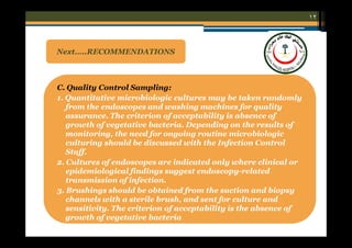 Infection Control Guidelines for Endoscopy Unit [compatibility mode] | PDF