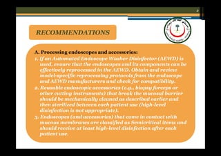 Infection Control Guidelines for Endoscopy Unit [compatibility mode] | PDF