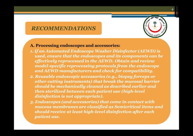 Infection Control Guidelines for Endoscopy Unit [compatibility mode ...