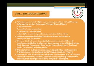 Infection Control Guidelines for Endoscopy Unit [compatibility mode] | PDF