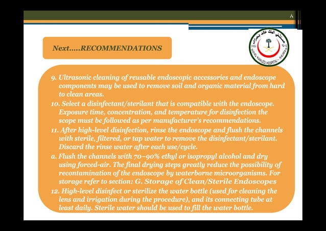 Infection Control Guidelines for Endoscopy Unit [compatibility mode ...