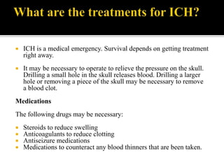 INTRA CRANIAL HEMATOMA.pptx | First Aid | Injuries
