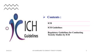 Regulatory Guidelines for Conducting Toxicity Studies by ICH.pptx