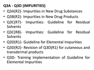 ICH guidelines in biopharmaceutics b.pharm | PDF