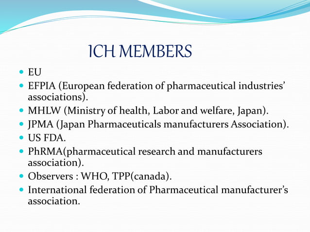 ICH AND ICH GUIDELINES | PPTX